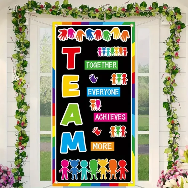 Colorful Teamwork 2D Door Banner – The Big Box